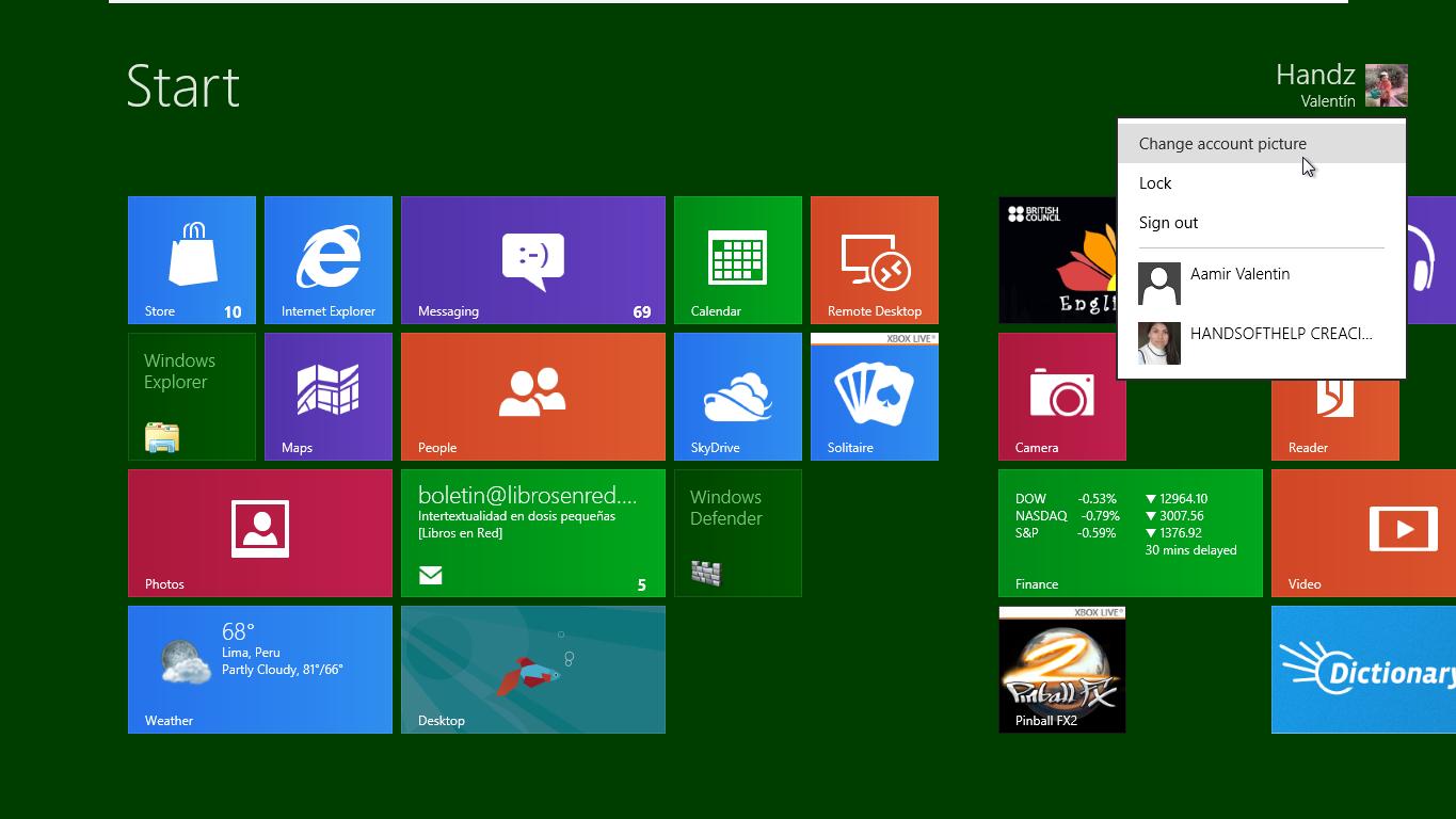 Curso gratis de Guía Windows 8. aulaClic. 3 - Gestionar sus cuentas de ...
